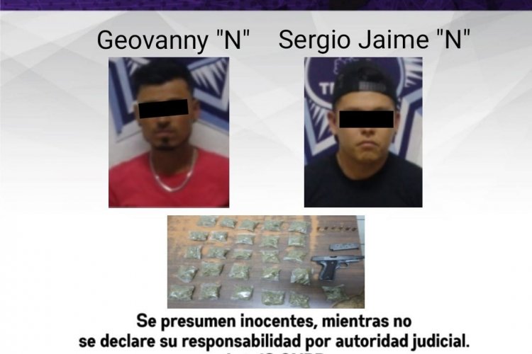 Asegura la Policía que estos dos traían arma y drogas prohibidas - El Regional del Sur